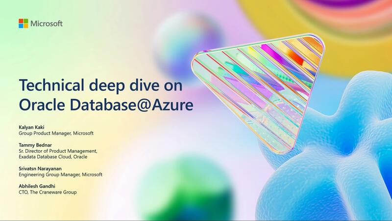 Patrik Bihammar on LinkedIn: Technical deep dive on Oracle Database@Azure Patrik Bihammar on LinkedIn: Technical deep dive on Oracle Database@Azure
