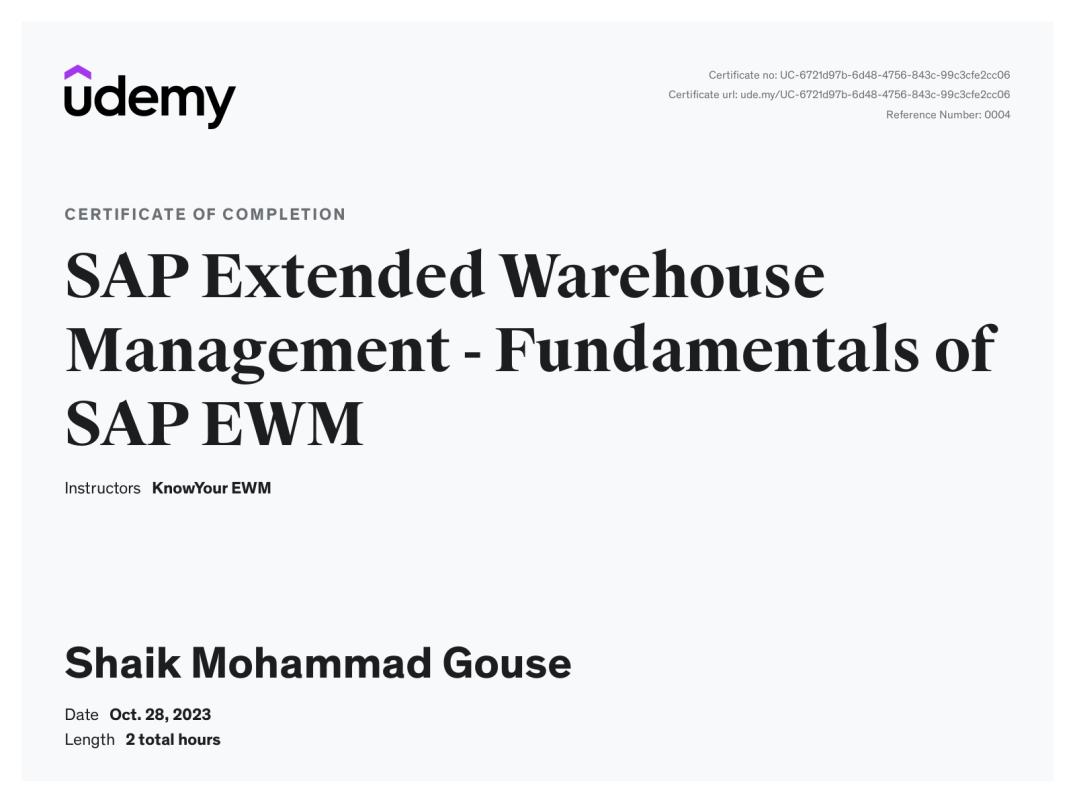 Shaik Mohammad Gouse on LinkedIn: Udemy Course Completion Certificate Shaik Mohammad Gouse on LinkedIn: Udemy Course Completion Certificate