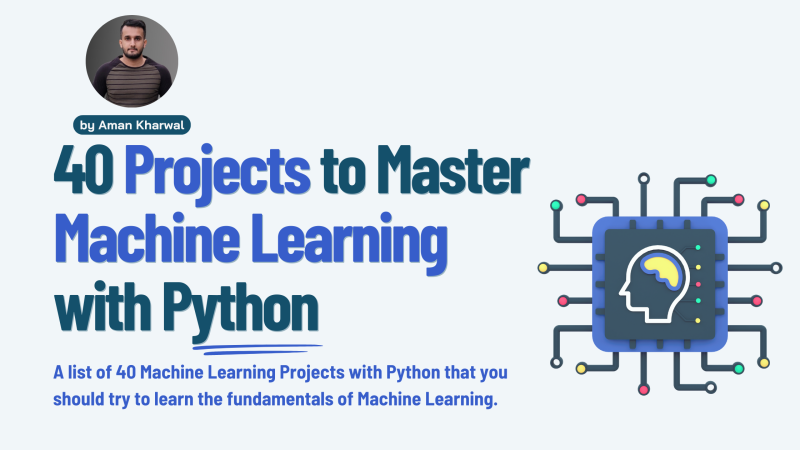 40 Machine Learning Projects with Python | Aman Kharwal | Aman Kharwal 40 Machine Learning Projects with Python | Aman Kharwal | Aman Kharwal