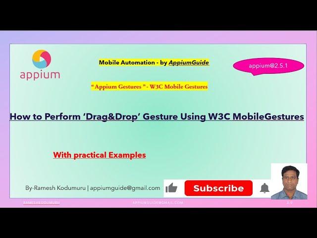 K RAMESH on LinkedIn: #3.Appium Gestures - ‘Drag & Drop’ Using W3C ... K RAMESH on LinkedIn: #3.Appium Gestures - ‘Drag & Drop’ Using W3C ...