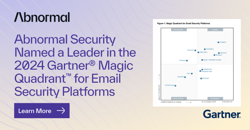 Abnormal Security on LinkedIn: Abnormal Security Named as a Leader in ... Abnormal Security on LinkedIn: Abnormal Security Named as a Leader in ...