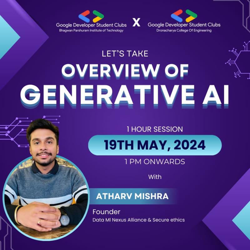Overview of Generative AI | Google Developer Student Clubs | Atharv ... Overview of Generative AI | Google Developer Student Clubs | Atharv ...