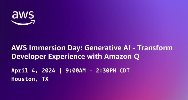 AWS Immersion Day: Generative AI - Transform Developer Experience with ... AWS Immersion Day: Generative AI - Transform Developer Experience with ...