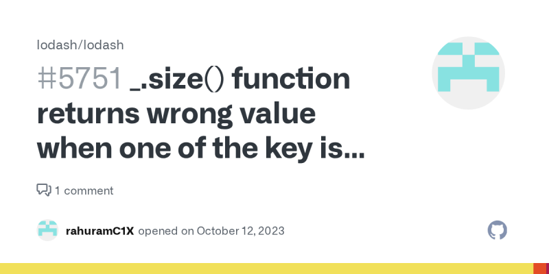 Rahuram Thiagarajan on LinkedIn: _.size() function returns wrong value ... Rahuram Thiagarajan on LinkedIn: _.size() function returns wrong value ...