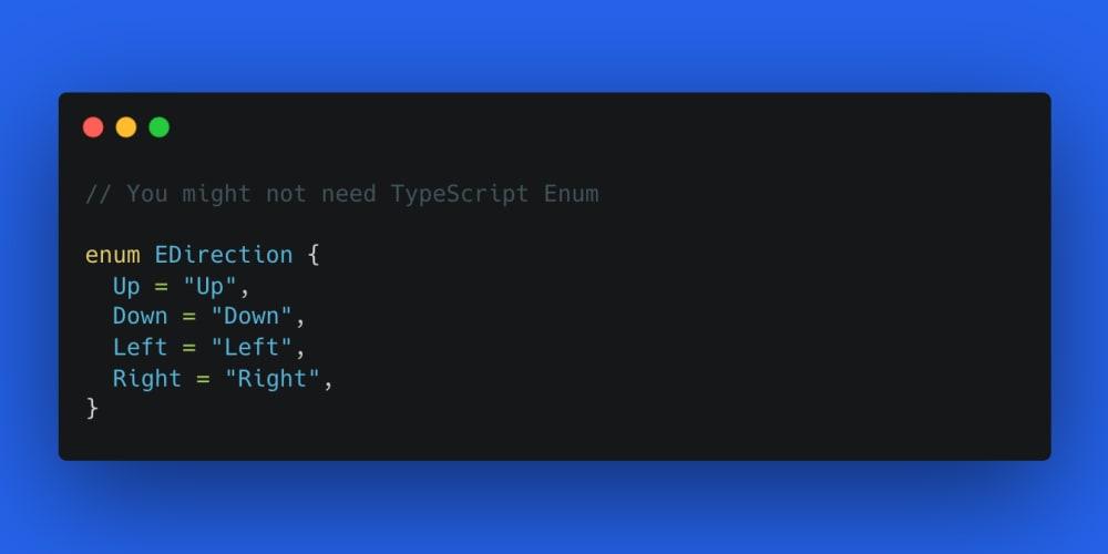 Ezile Mdodana on LinkedIn: You might not need TypeScript Enum Ezile Mdodana on LinkedIn: You might not need TypeScript Enum