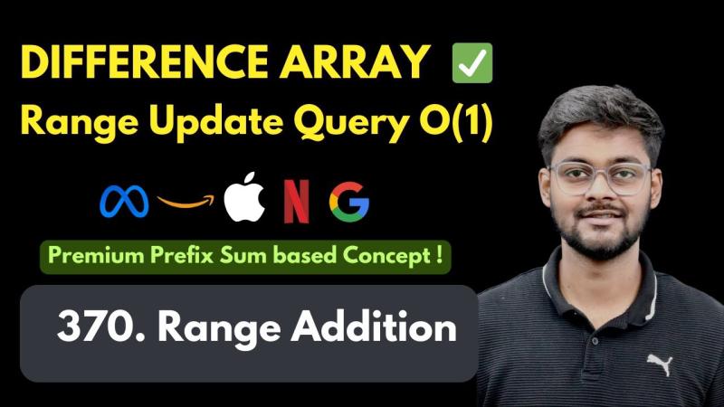 Introduction to Difference Array | Range update query O(1) | LeetCode ... Introduction to Difference Array | Range update query O(1) | LeetCode ...