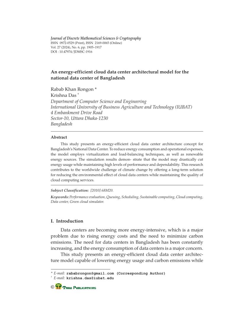 Rabab Khan Rongon on LinkedIn: (PDF) An energy-efficient cloud data ... Rabab Khan Rongon on LinkedIn: (PDF) An energy-efficient cloud data ...