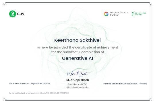 keerthana S on LinkedIn: GUVI Certificate keerthana S on LinkedIn: GUVI Certificate