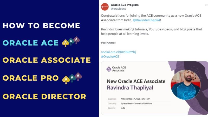 Ravindra Thapliyal on LinkedIn: How to Become Oracle ACE Associate ... Ravindra Thapliyal on LinkedIn: How to Become Oracle ACE Associate ...