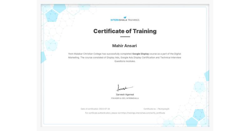 Mahir Ansari på LinkedIn: Successfully completed the Google Display ... Mahir Ansari på LinkedIn: Successfully completed the Google Display ...