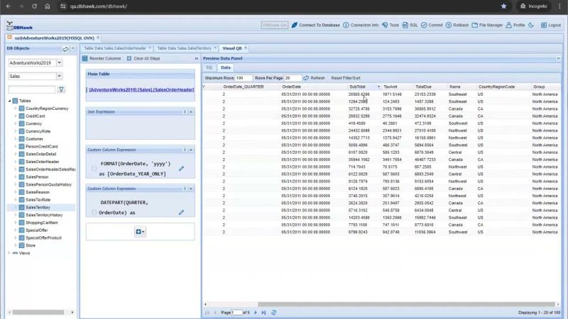 Datasparc Inc. on LinkedIn: DBHawk visual query builder Datasparc Inc. on LinkedIn: DBHawk visual query builder