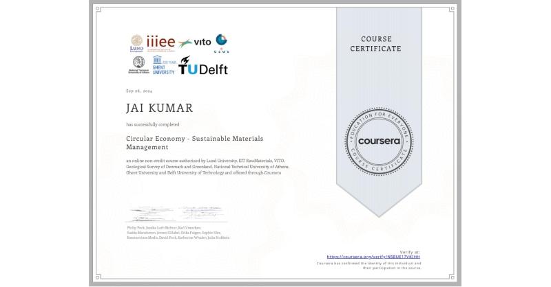 Jai Kumar Chauhan on LinkedIn: Completion Certificate for Circular ... Jai Kumar Chauhan on LinkedIn: Completion Certificate for Circular ...
