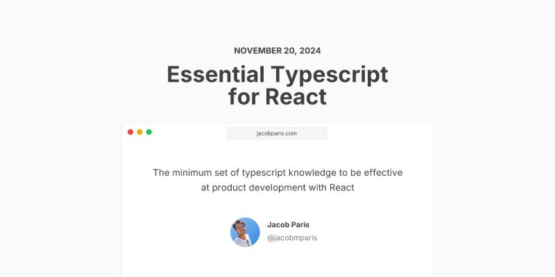 Valery Dulov on LinkedIn: Essential Typescript for React Valery Dulov on LinkedIn: Essential Typescript for React