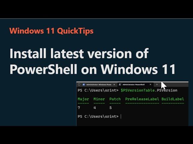 Orin Thomas on LinkedIn: Install Latest Version PowerShell on Windows 11 Orin Thomas on LinkedIn: Install Latest Version PowerShell on Windows 11