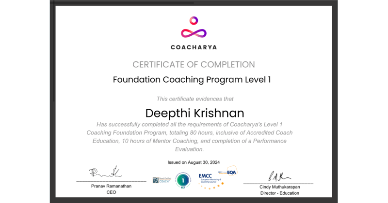 Deepthi Krishnan(She/Her) on LinkedIn: Level 1 • Deepthi Krishnan ... Deepthi Krishnan(She/Her) on LinkedIn: Level 1 • Deepthi Krishnan ...