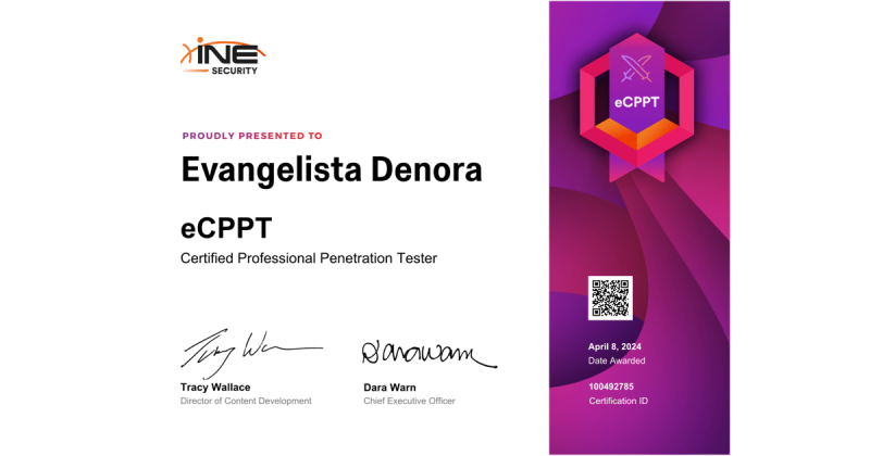 Evangelista Denora on LinkedIn: Certified Professional Penetration ... Evangelista Denora on LinkedIn: Certified Professional Penetration ...