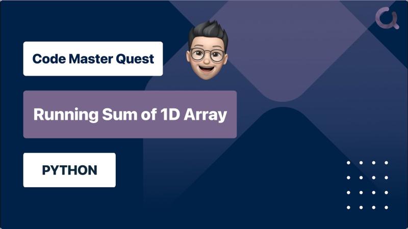 Ayda Esmradi on LinkedIn: Running Sum of 1D Array - LeetCode 1480 - Python Ayda Esmradi on LinkedIn: Running Sum of 1D Array - LeetCode 1480 - Python