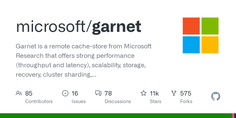 GitHub - microsoft/garnet: Garnet is a remote cache-store from ... GitHub - microsoft/garnet: Garnet is a remote cache-store from ...