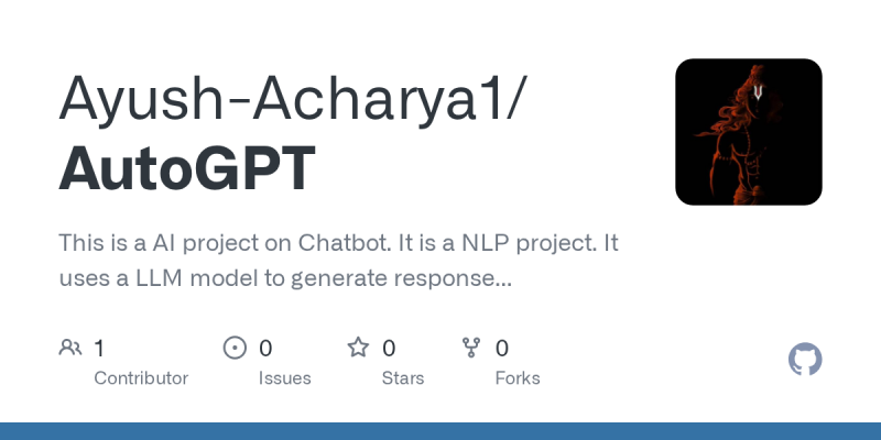 Ayush Acharya on LinkedIn: GitHub - Ayush-Acharya1/AutoGPT: This is a ... Ayush Acharya on LinkedIn: GitHub - Ayush-Acharya1/AutoGPT: This is a ...
