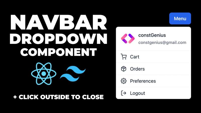 Navbar Dropdown Menu in React with Tailwind CSS | const Genius posted ... Navbar Dropdown Menu in React with Tailwind CSS | const Genius posted ...