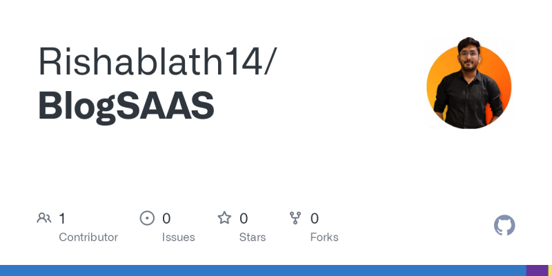 Rishab Lath on LinkedIn: GitHub - Rishablath14/BlogSAAS Rishab Lath on LinkedIn: GitHub - Rishablath14/BlogSAAS