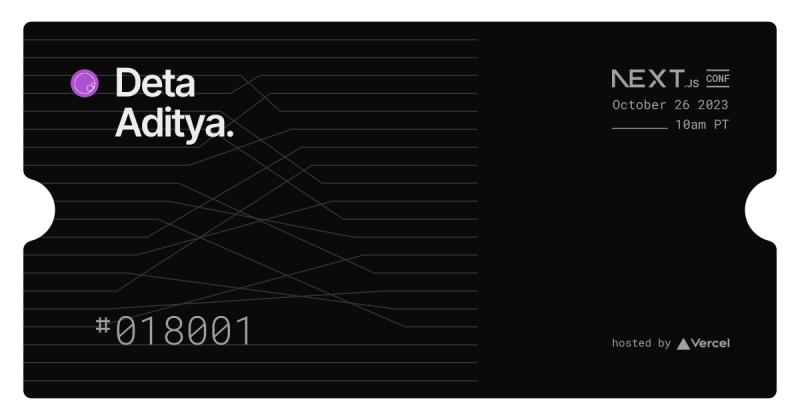 Join Deta Aditya at Next.js Conf | Deta Aditya Join Deta Aditya at Next.js Conf | Deta Aditya
