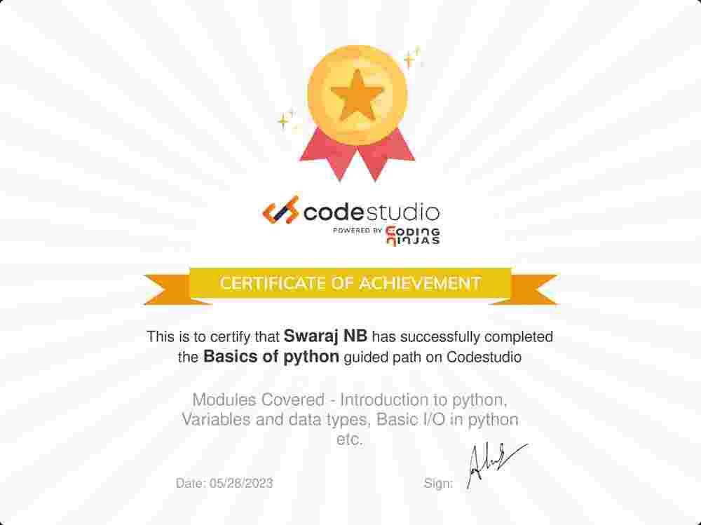 Swaraj NB on LinkedIn: Guided Paths at Coding Ninjas Studio Swaraj NB on LinkedIn: Guided Paths at Coding Ninjas Studio