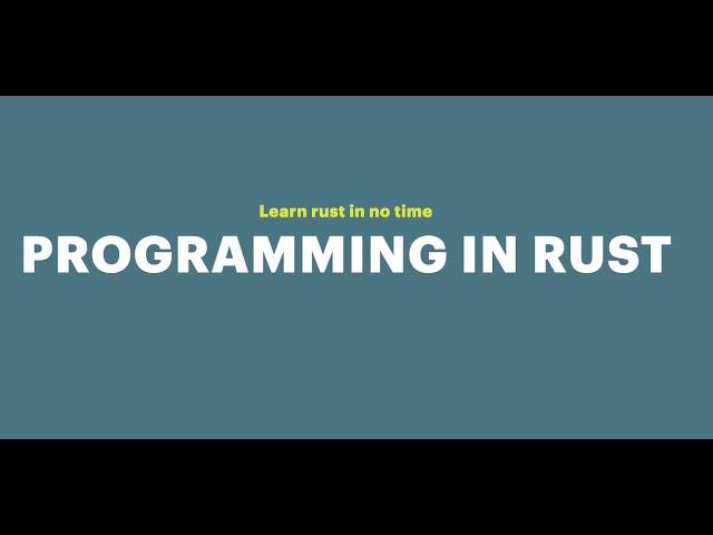 Arun Kumar on LinkedIn: Programming in RUST Arun Kumar on LinkedIn: Programming in RUST