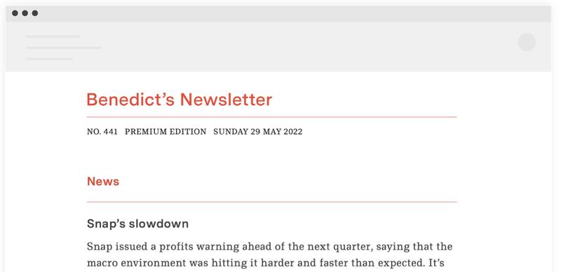 Benedict’s Newsletter — Benedict Evans | Benedict Evans Benedict’s Newsletter — Benedict Evans | Benedict Evans