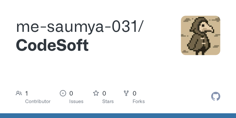 Saumya Singh on LinkedIn: GitHub - me-saumya-031/CodeSoft Saumya Singh on LinkedIn: GitHub - me-saumya-031/CodeSoft