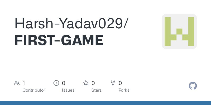 Harsh Kumar Yadav on LinkedIn: GitHub - Harsh-Yadav029/FIRST-GAME Harsh Kumar Yadav on LinkedIn: GitHub - Harsh-Yadav029/FIRST-GAME