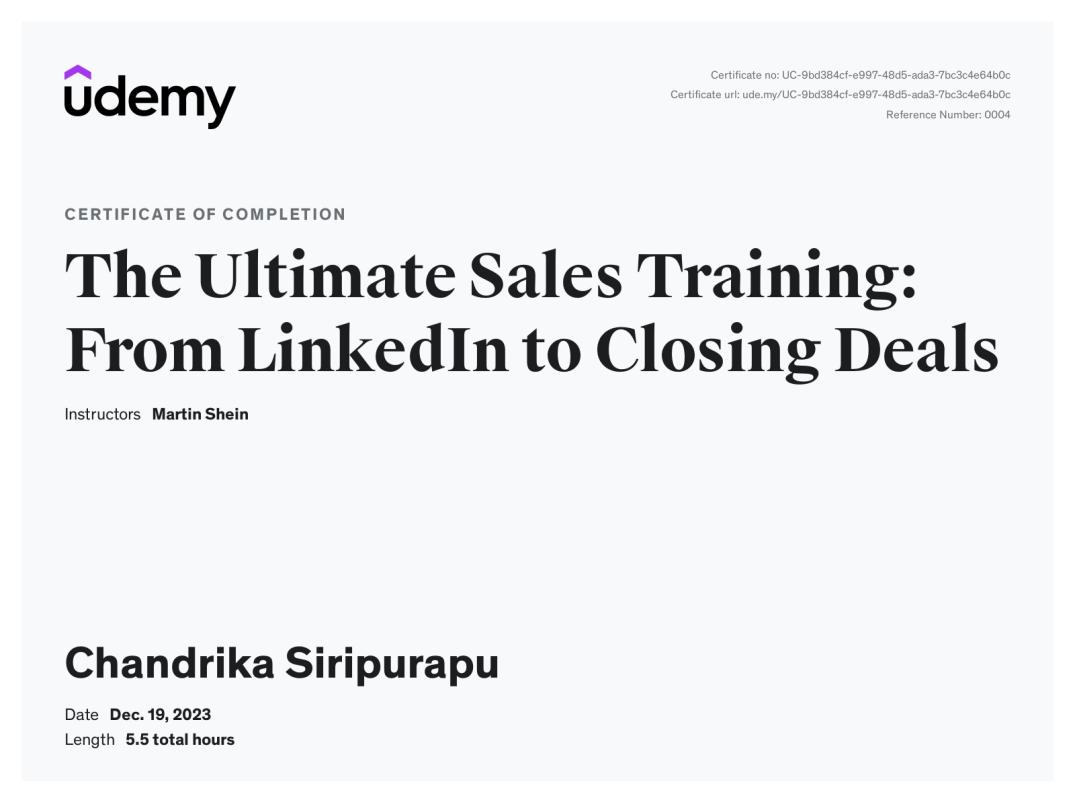 Udemy Course Completion Certificate | Chandrika S Udemy Course Completion Certificate | Chandrika S