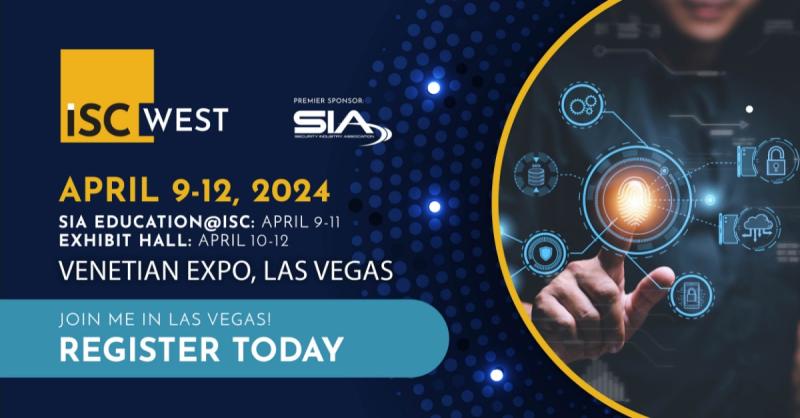 I'm going to ISC West 2024, are you? Join me in Las Vegas, April 9-12 ... I'm going to ISC West 2024, are you? Join me in Las Vegas, April 9-12 ...