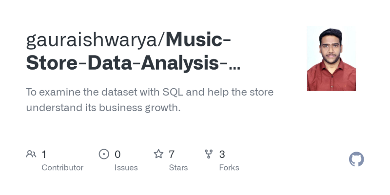 Aishwarya Gaur on LinkedIn: GitHub - gauraishwarya/Music-Store-Data ... Aishwarya Gaur on LinkedIn: GitHub - gauraishwarya/Music-Store-Data ...