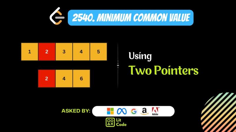 Leetcode 2540: Minimum Common Value - Python Solution | LitCode posted ... Leetcode 2540: Minimum Common Value - Python Solution | LitCode posted ...