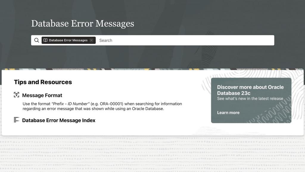 Julian Dontcheff on LinkedIn: Introducing the Oracle Database Error ... Julian Dontcheff on LinkedIn: Introducing the Oracle Database Error ...