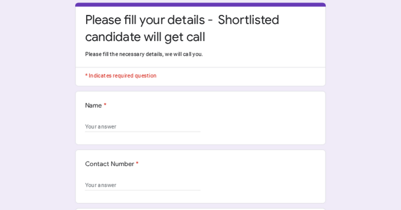 Hariom Kumar on LinkedIn: Please fill your details - Shortlisted ... Hariom Kumar on LinkedIn: Please fill your details - Shortlisted ...