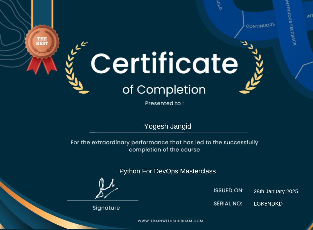 YOGESH JANGID on LinkedIn: #python #devops #continuouslearning # ... YOGESH JANGID on LinkedIn: #python #devops #continuouslearning # ...