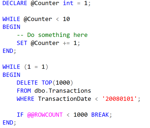 Dr Greg Low on LinkedIn: T-SQL 101: #100 Creating loops in T-SQL with ... Dr Greg Low on LinkedIn: T-SQL 101: #100 Creating loops in T-SQL with ...