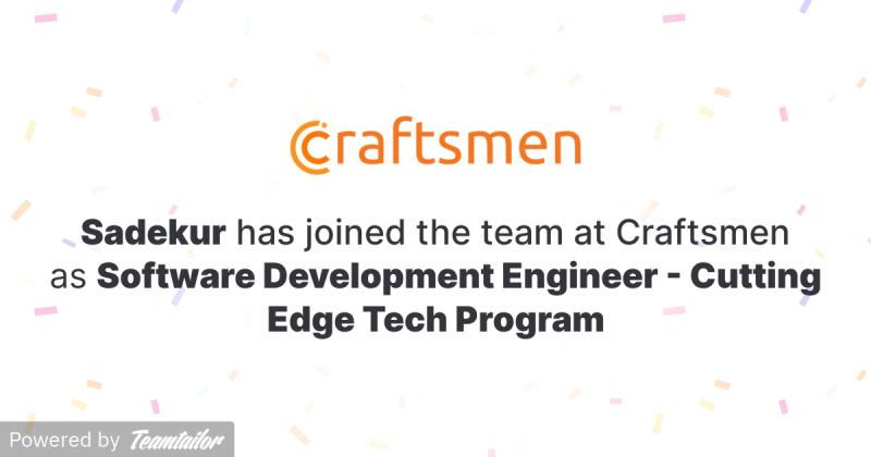 Sadekur Rahaman on LinkedIn: I’m starting a new position! - Craftsmen ... Sadekur Rahaman on LinkedIn: I’m starting a new position! - Craftsmen ...