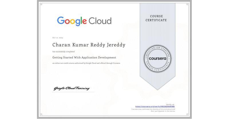 charan kumar reddy Jereddy on LinkedIn: Completion Certificate for ... charan kumar reddy Jereddy on LinkedIn: Completion Certificate for ...