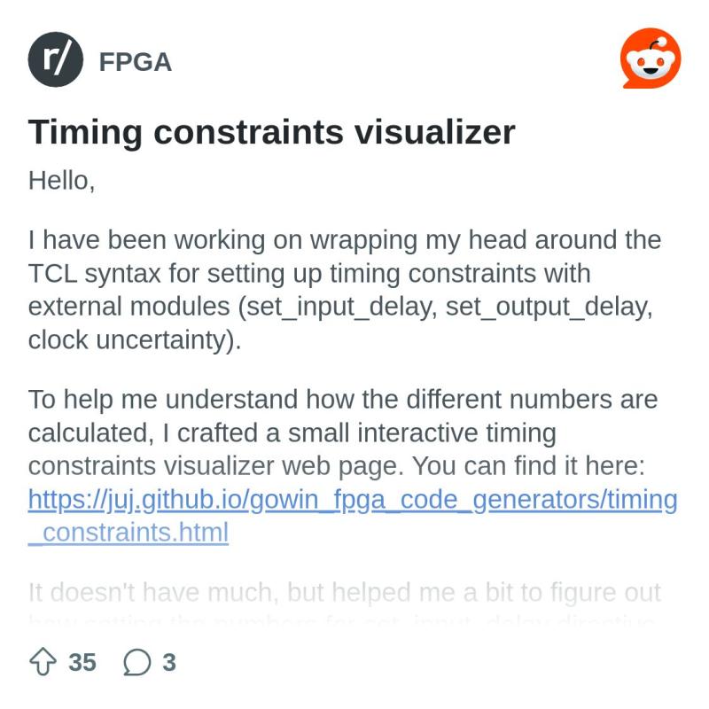 FPGA Professional Association on LinkedIn: r/FPGA on Reddit: Timing ... FPGA Professional Association on LinkedIn: r/FPGA on Reddit: Timing ...