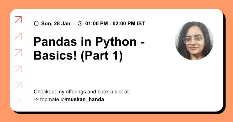 Muskan Handa on LinkedIn: Pandas in Python - Basics! (Part 1) with ... Muskan Handa on LinkedIn: Pandas in Python - Basics! (Part 1) with ...