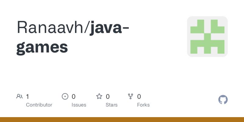 Rana VH on LinkedIn: GitHub - Ranaavh/java-games Rana VH on LinkedIn: GitHub - Ranaavh/java-games