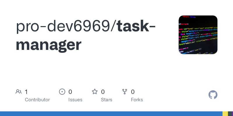 vedant bhardwaj on LinkedIn: GitHub - pro-dev6969/task-manager vedant bhardwaj on LinkedIn: GitHub - pro-dev6969/task-manager