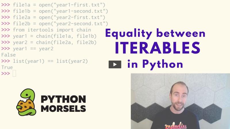 Checking whether iterables are equal in Python | Trey Hunner Checking whether iterables are equal in Python | Trey Hunner