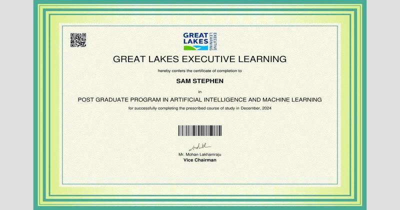 PGP - ARTIFICIAL INTELLIGENCE & MACHINE LEARNING ONLINE completion ... PGP - ARTIFICIAL INTELLIGENCE & MACHINE LEARNING ONLINE completion ...