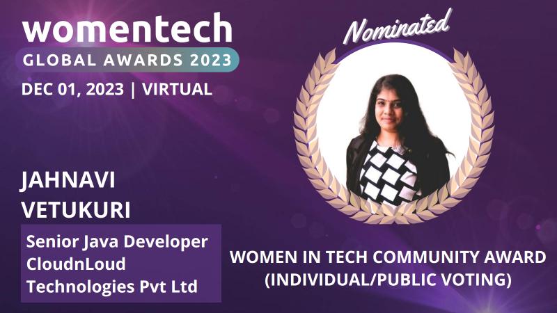 Ranjinni Joshe ️ on LinkedIn: Jahnavi Vetukuri nominated for the Women ... Ranjinni Joshe ️ on LinkedIn: Jahnavi Vetukuri nominated for the Women ...