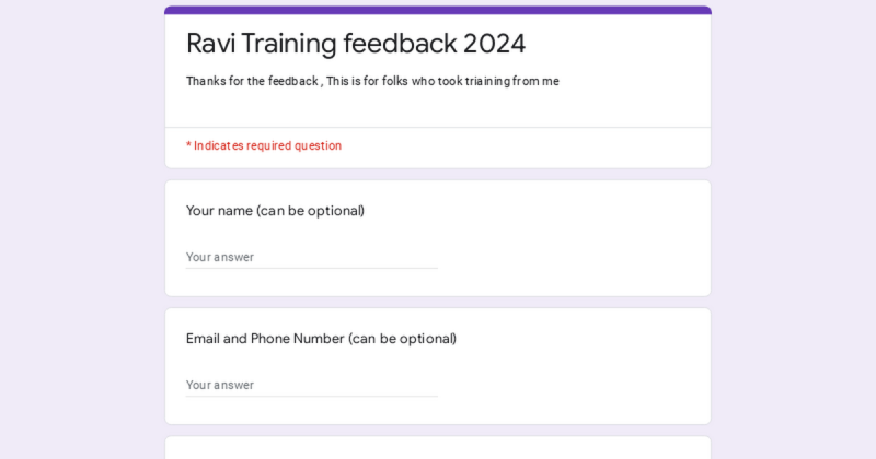 Ravi Bhaskaruni on LinkedIn: Ravi Training feedback 2024 Ravi Bhaskaruni on LinkedIn: Ravi Training feedback 2024