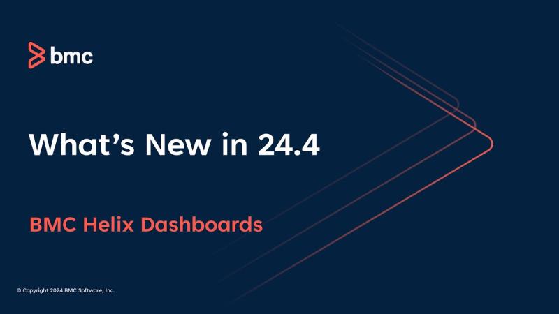 Amit Maity on LinkedIn: What's new in BMC Helix Dashboards 24.4 Amit Maity on LinkedIn: What's new in BMC Helix Dashboards 24.4